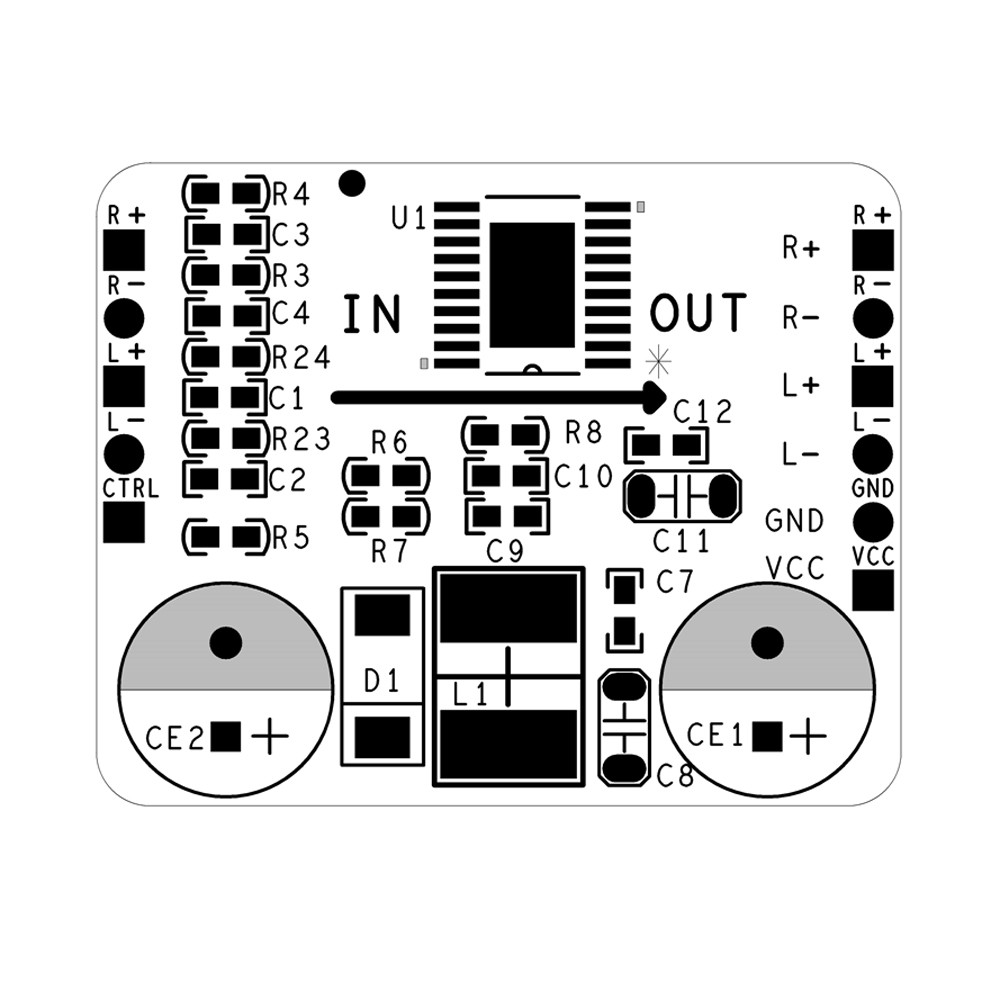 Differential Amplifier Board - 5Wx2 Digital Class D Stereo Audio Power Amplifier HT8698